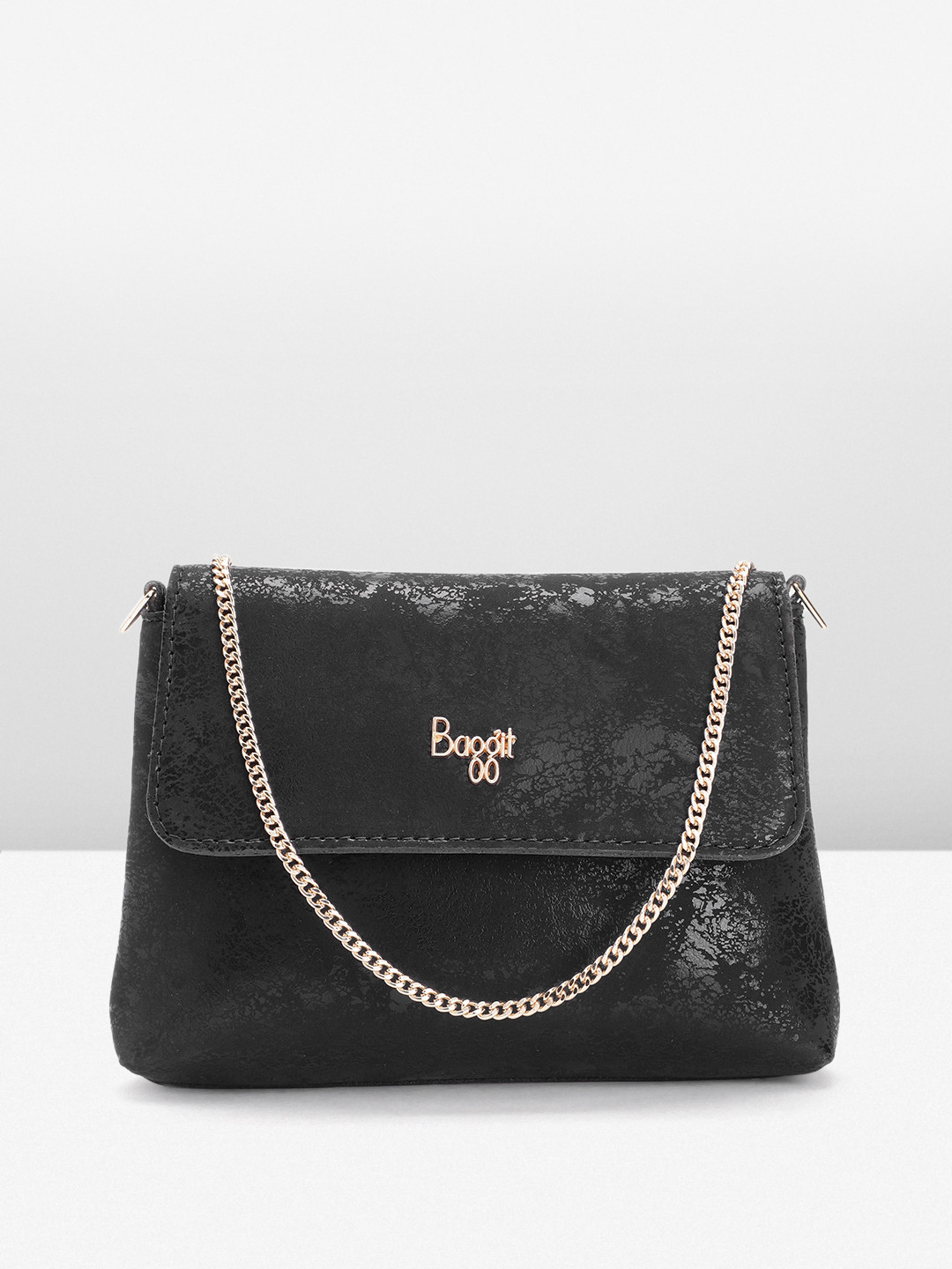 Buy Baggit Textured Foldover Clutch With Detachable Strap - Clutches ...