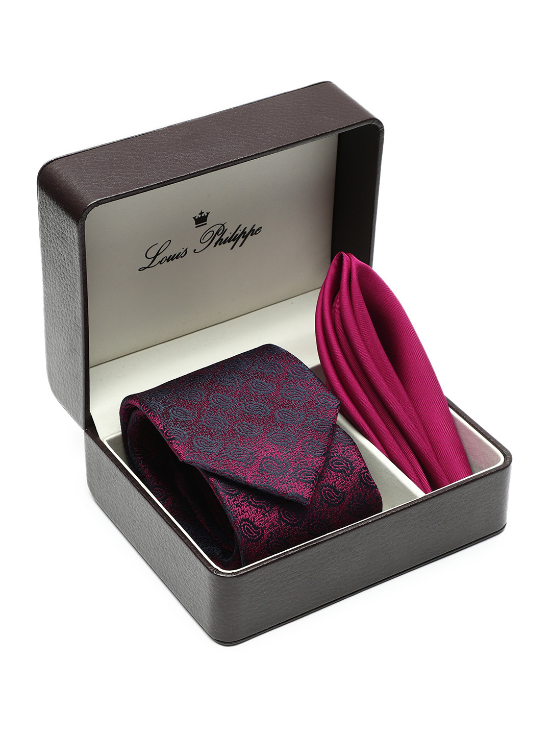 Buy Louis Philippe Men Woven Design Accessory Gift Set - Accessory Gift ...