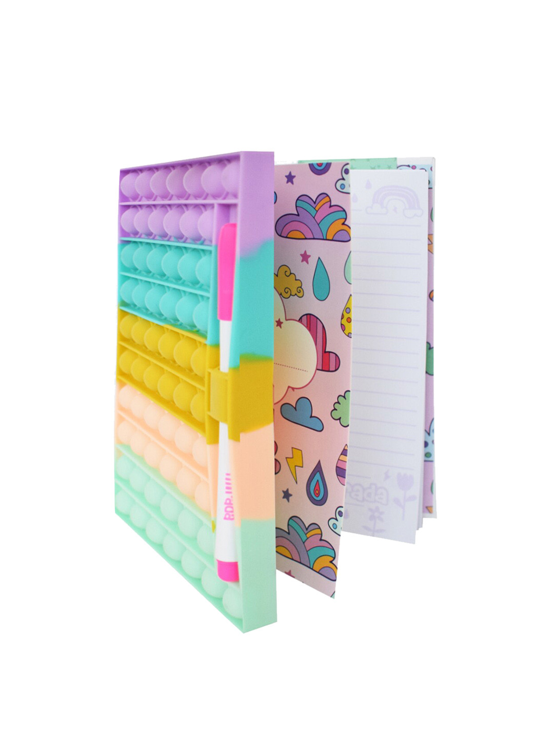 Buy Mirada Happy Pop It Notebook With Pen Holder - Stationery for ...