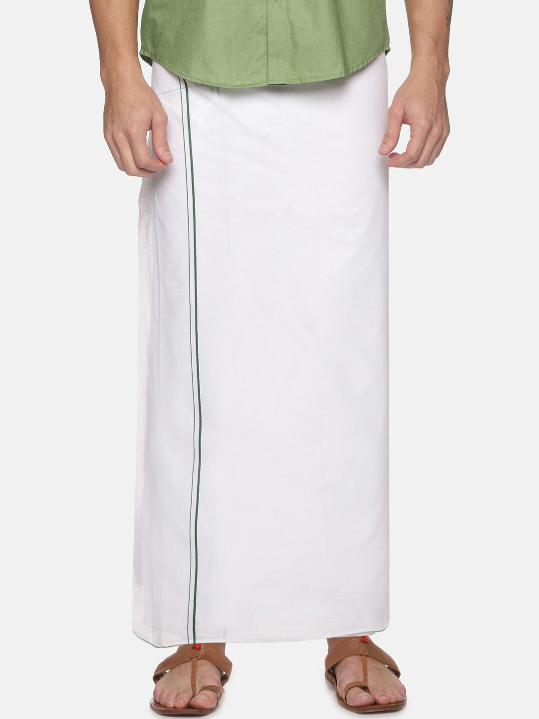 Buy Jansons Men Cotton Dhoti With Border - Dhotis for Men 21248810 | Myntra