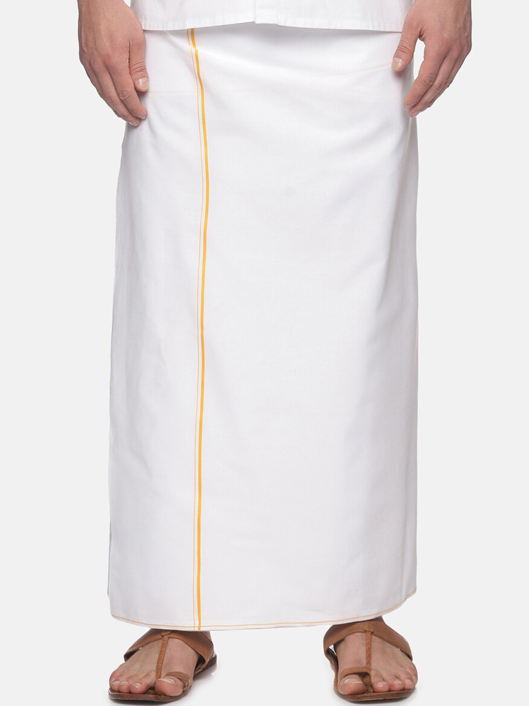 Buy Jansons Men Cotton Dhoti With Border - Dhotis for Men 21248822 | Myntra