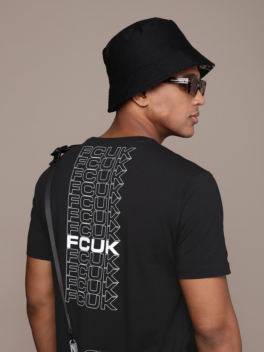 Buy FCUK Men Brand Logo Printed Pure Cotton T Shirt - Tshirts for Men ...