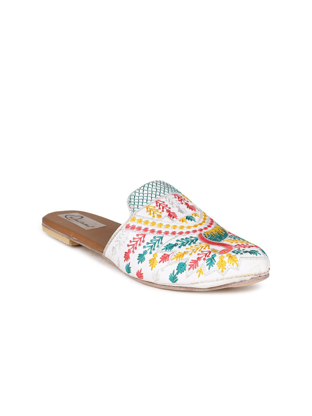 Buy The Desi Dulhan Women Embroidered Ethnic Mules - Flats for Women ...