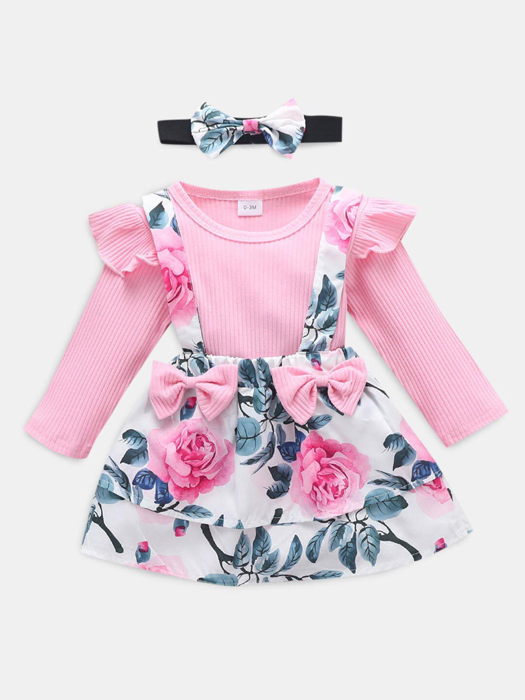 Buy Hopscotch Girls Floral Printed Top With Skirt - Clothing Set for ...