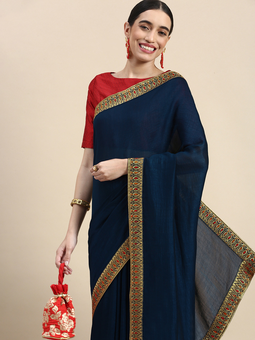 Buy MOHEY Floral Zari Art Silk Saree - Sarees for Women 21254788 | Myntra