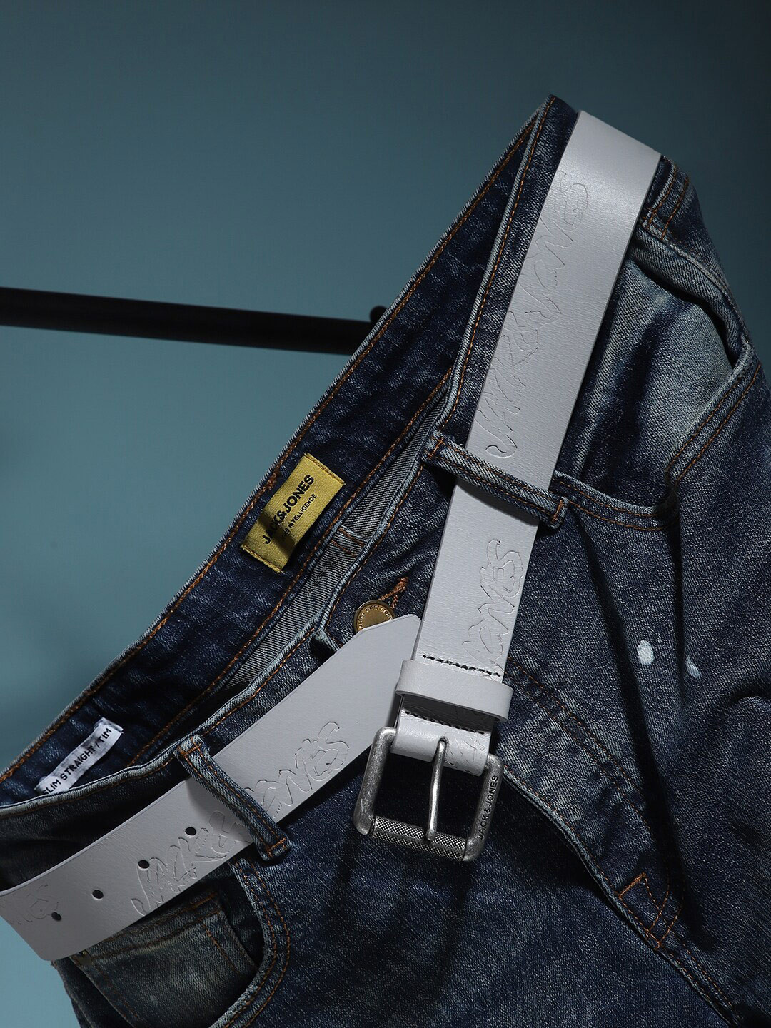 Buy Jack & Jones Men Textured Leather Belt - Belts for Men 21255220 ...