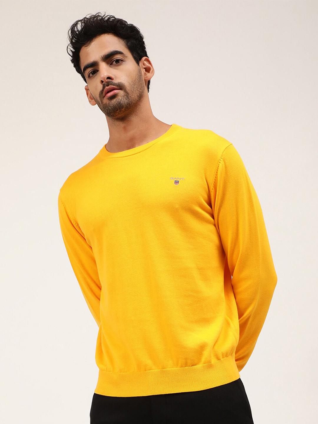 Buy GANT Men Yellow Pullover - Sweaters for Men 21260032 | Myntra