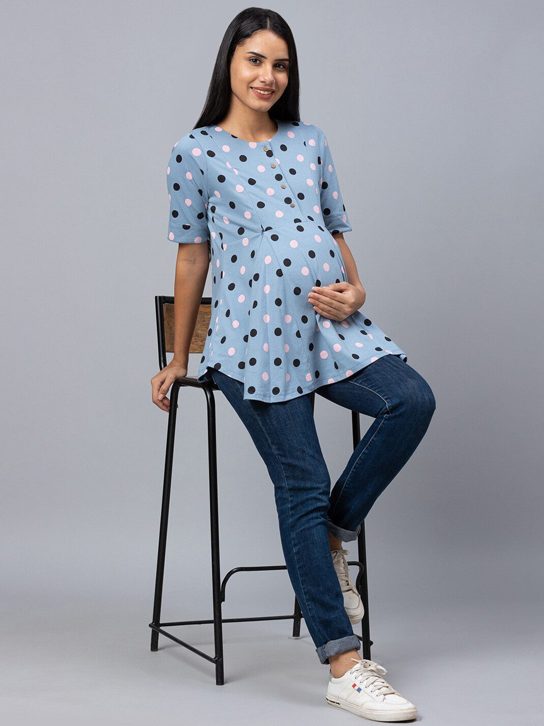 Buy AV2 Geometric Printed Pure Cotton Maternity Top - Tops for Women ...