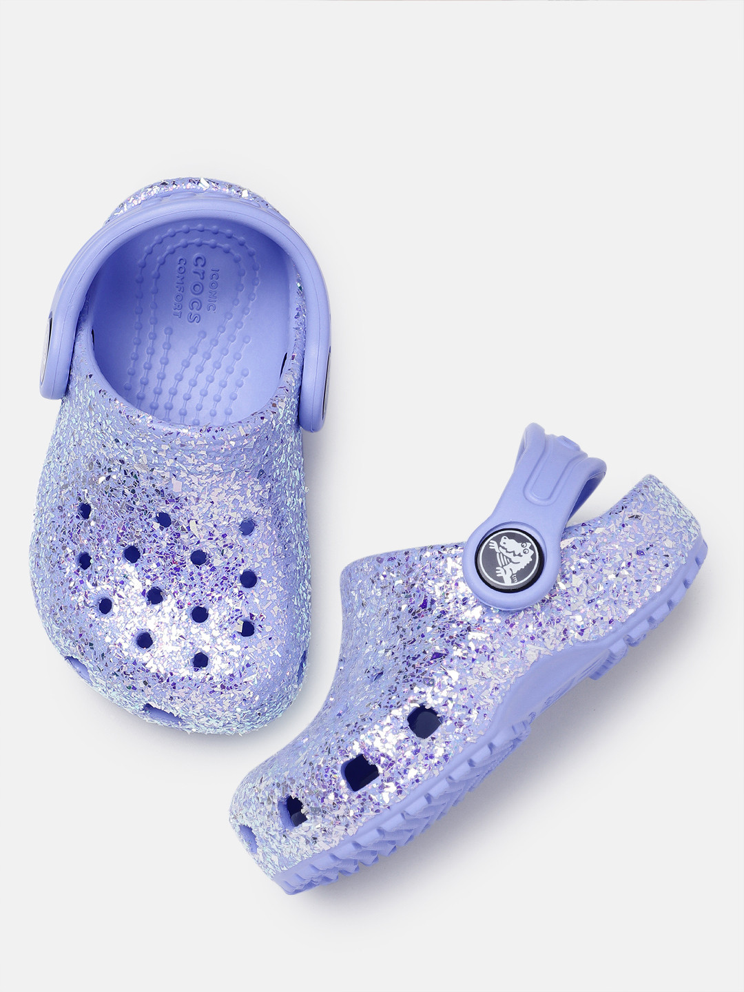 Buy Crocs Kids Classic Glitter Clogs - Flip Flops for Unisex Kids ...