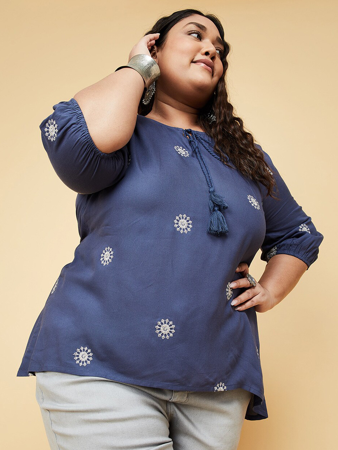 Buy Max Viscose Rayon Embroidered Tunic - Tunics for Women 21269290 ...