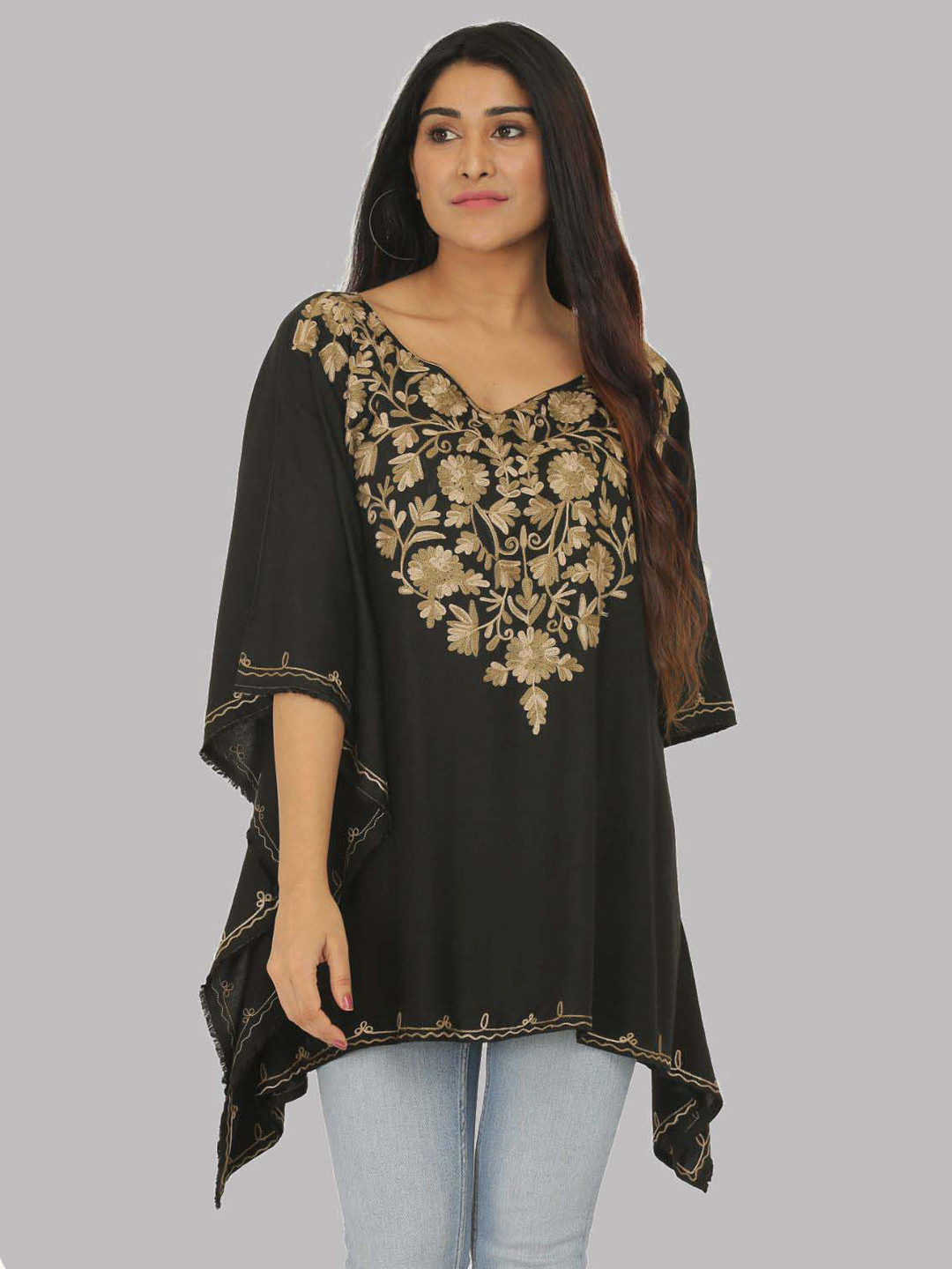 Buy SAAKAA Floral Embroidered Kaftan Top - Tops for Women 21271982 | Myntra