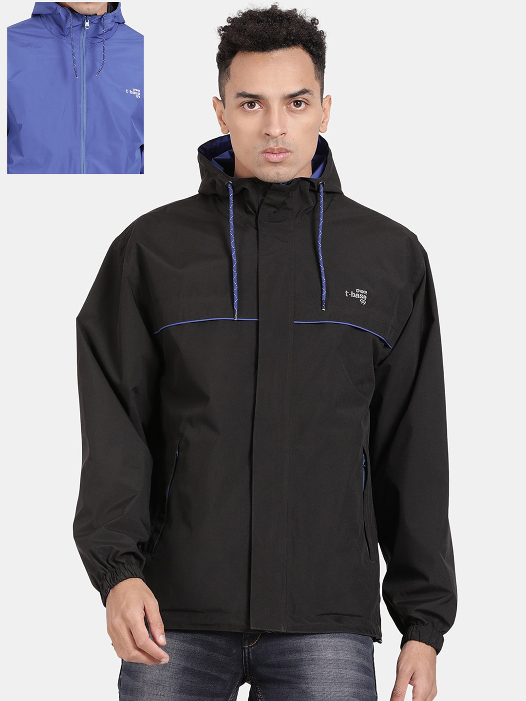 Buy T Base Men Waterproof Reversible Hood Rain Jacket - Rain Jacket for ...