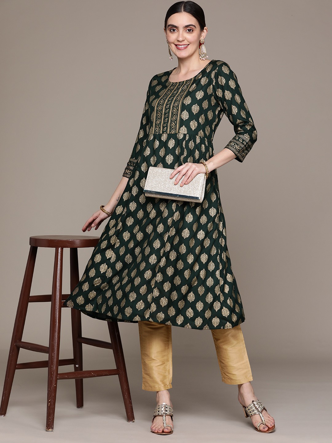 Buy Anubhutee Women Ethnic Motifs Printed Kurta Kurtas For Women