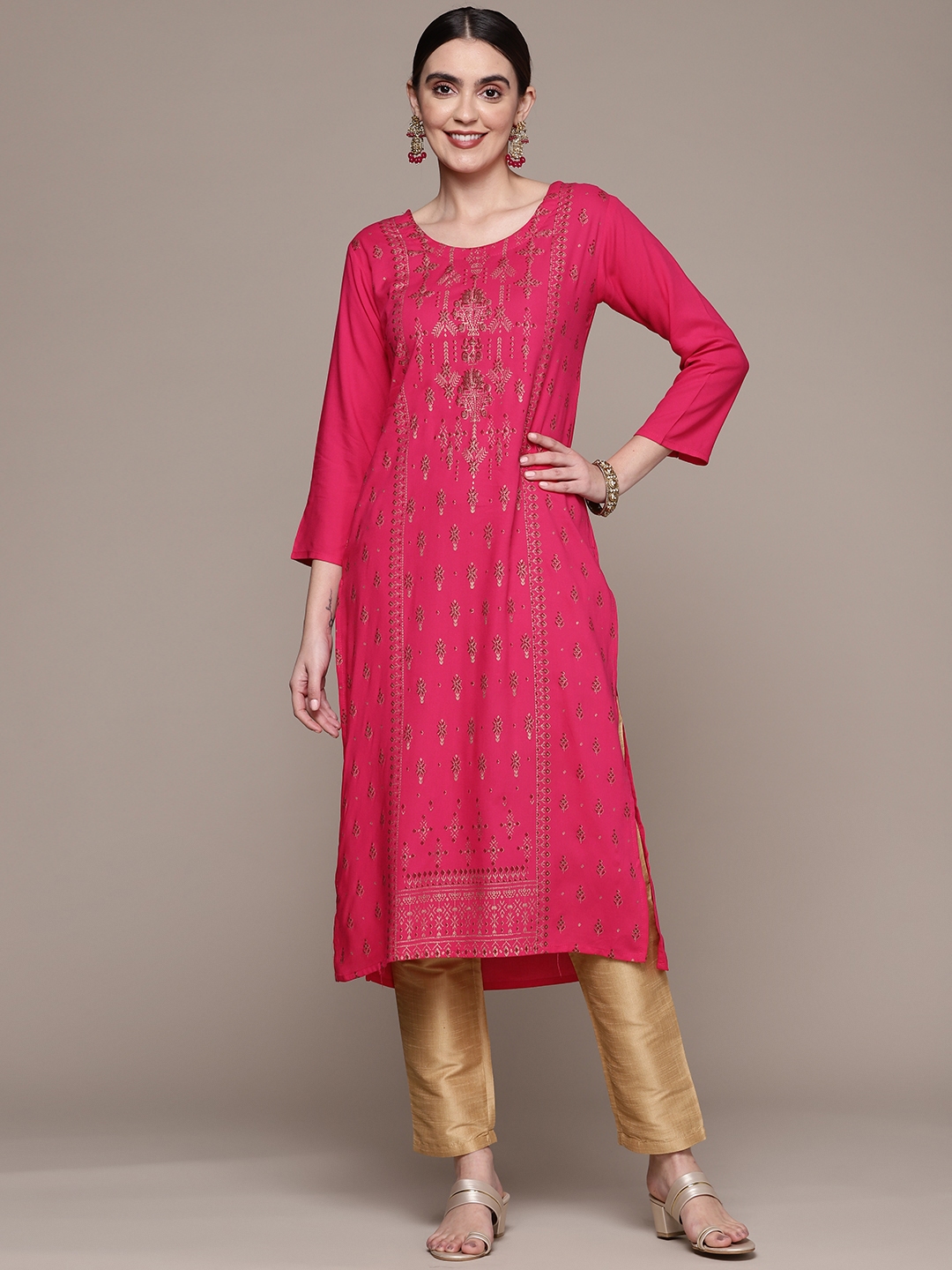 Buy Anubhutee Women Ethnic Motifs Printed Kurta Kurtas For Women