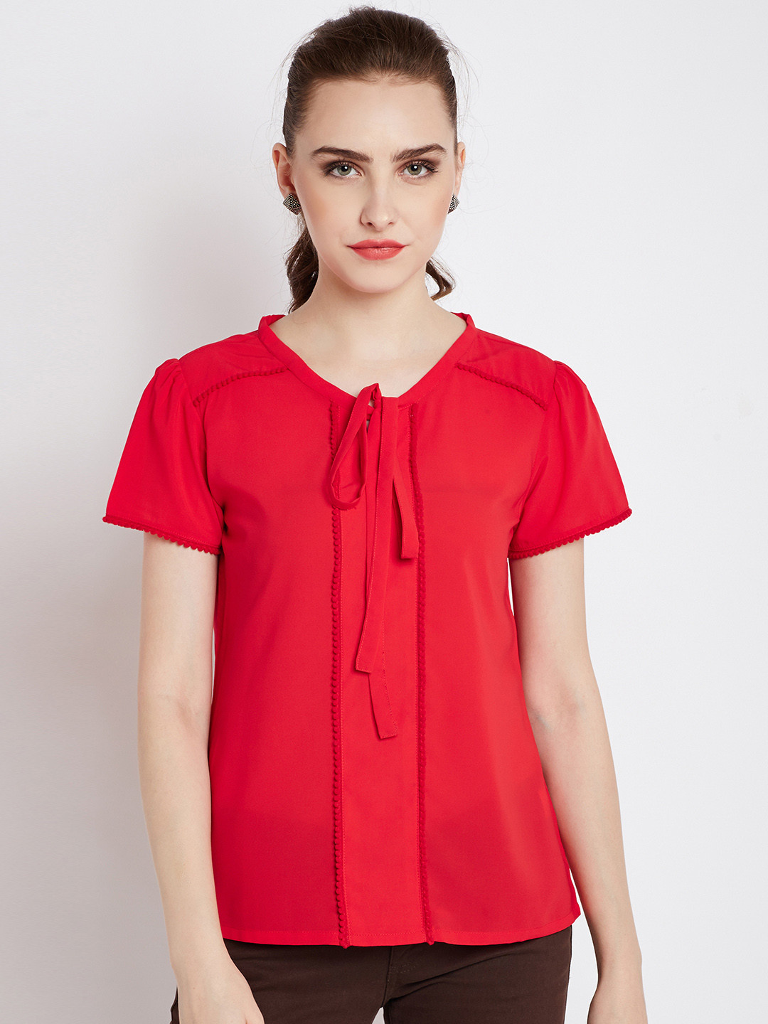Buy RARE Women Red Solid Top - Tops for Women 2127362 | Myntra