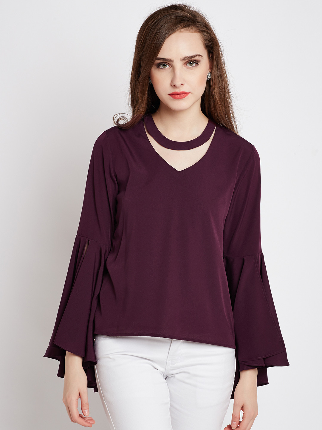 Buy RARE Purple Solid Top - Tops for Women 2127363 | Myntra