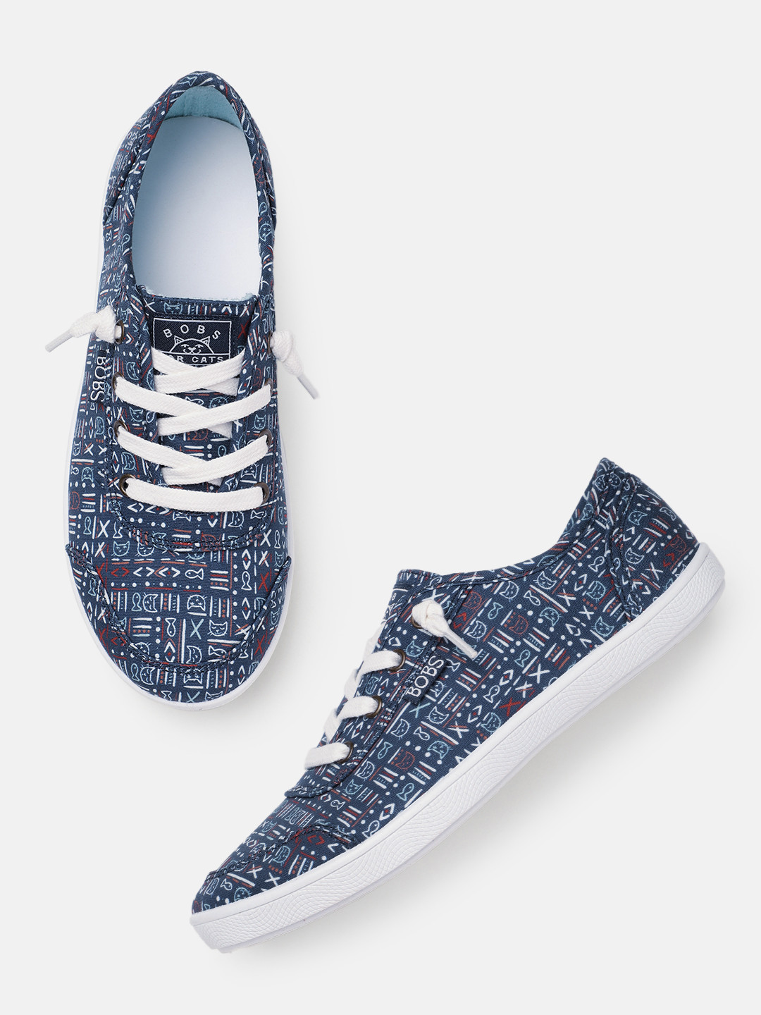 Buy Skechers Women Bobs B Cute Boho Tabby Printed Sneakers - Casual ...