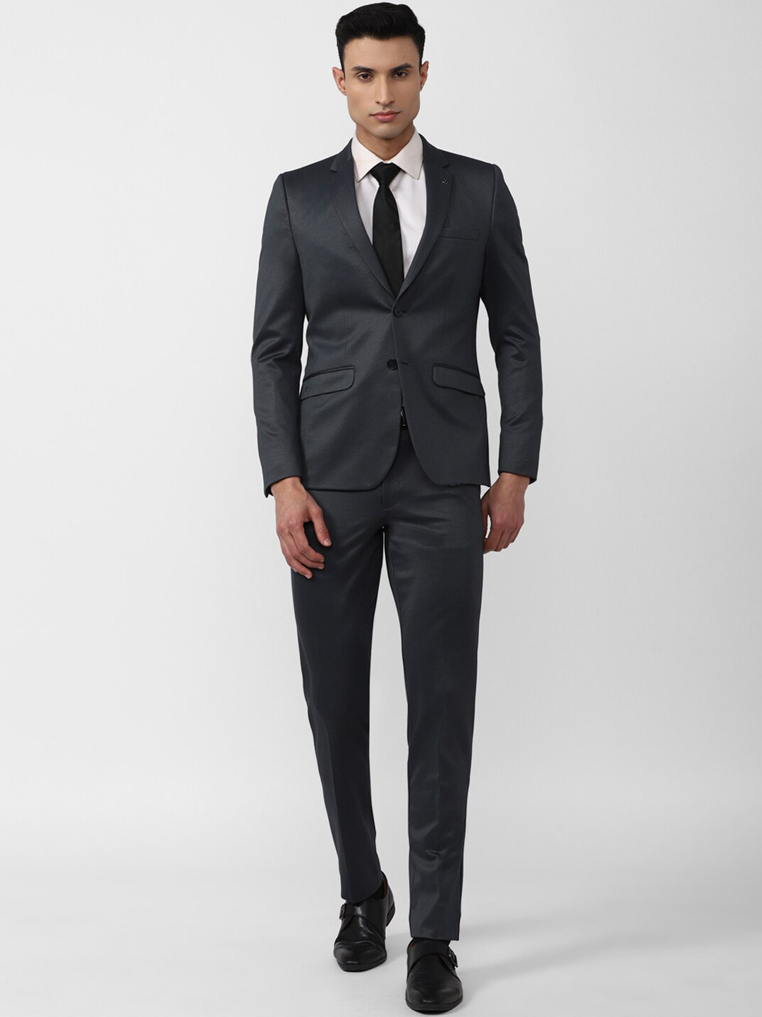 Buy Van Heusen Men Single Breasted Slim Fit 2 Piece Formal Suit - Suits ...