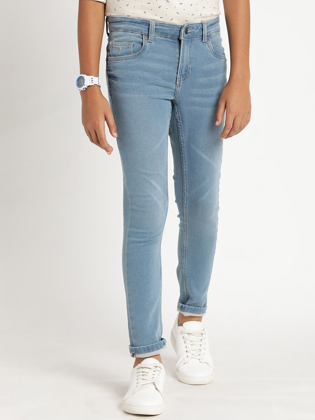 Buy Indian Terrain Boys Cotton Butch Slim Fit Heavy Fade Jeans - Jeans ...