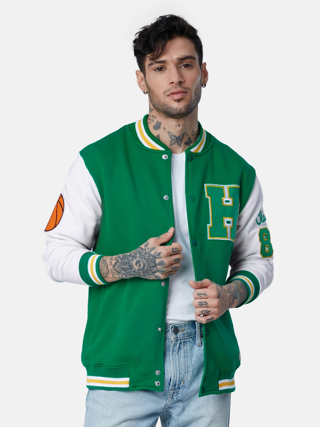 Buy The Souled Store Men Colourblocked Cotton Bomber Jacket - Jackets ...