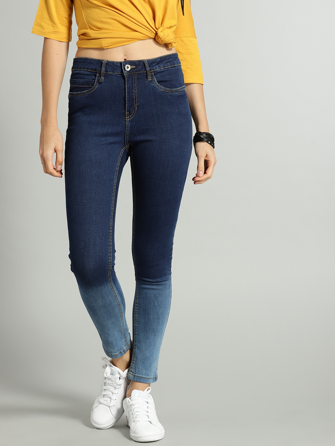 Buy Roadster Women Blue Regular Fit Mid Rise Clean Look Stretchable Jeans Jeans For Women