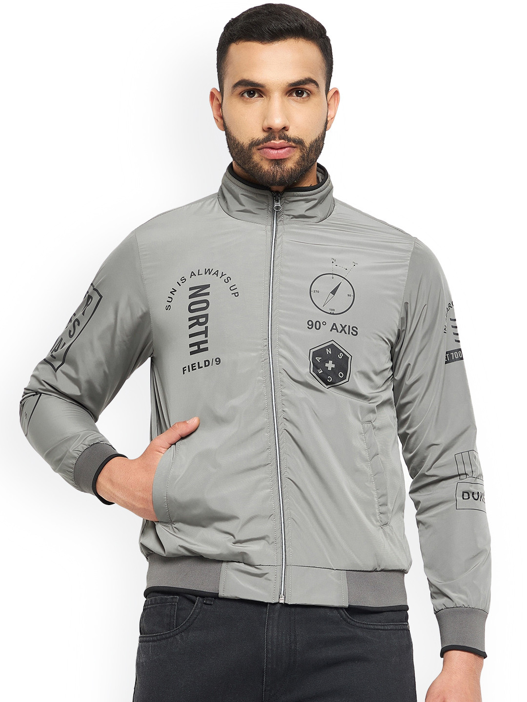 Buy Duke Men Printed Bomber Jacket - Jackets for Men 21289750 | Myntra