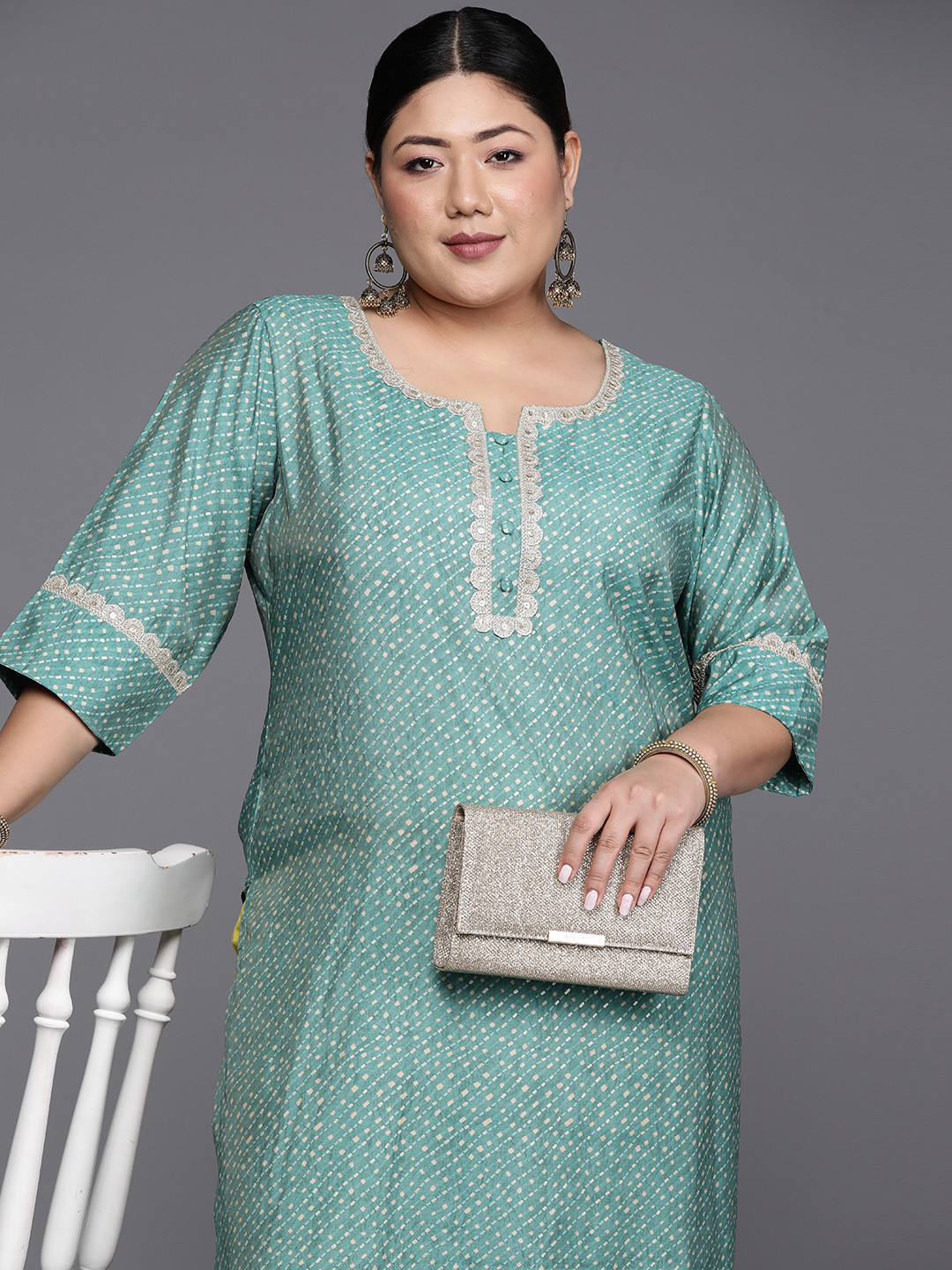 Buy EXTRA LOVE BY LIBAS Women Plus Size Geometric Printed Kurta - Kurtas for Women 21290316 | Myntra