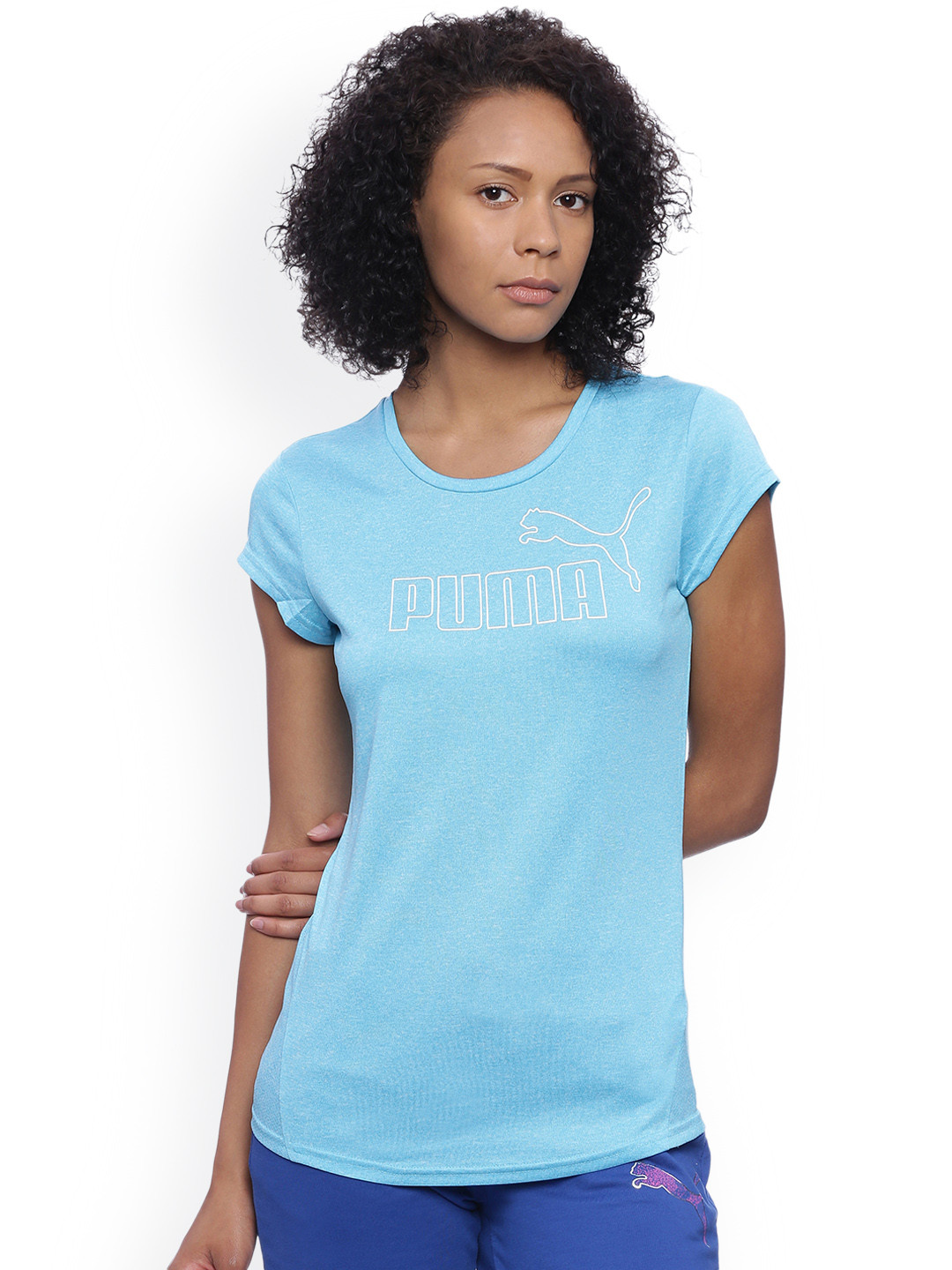 Buy Puma Women Blue Printed Round Neck T Shirt - Tshirts for Women ...