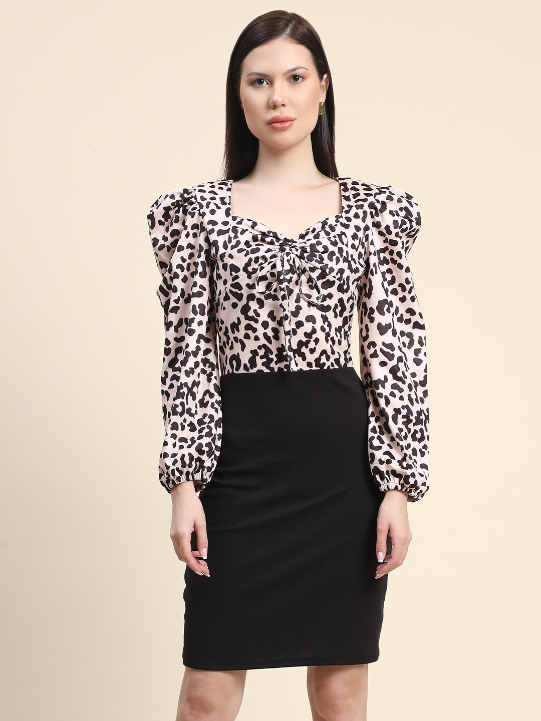 Buy WESTHOOD Printed Georgette Sheath Dress - Dresses for Women ...