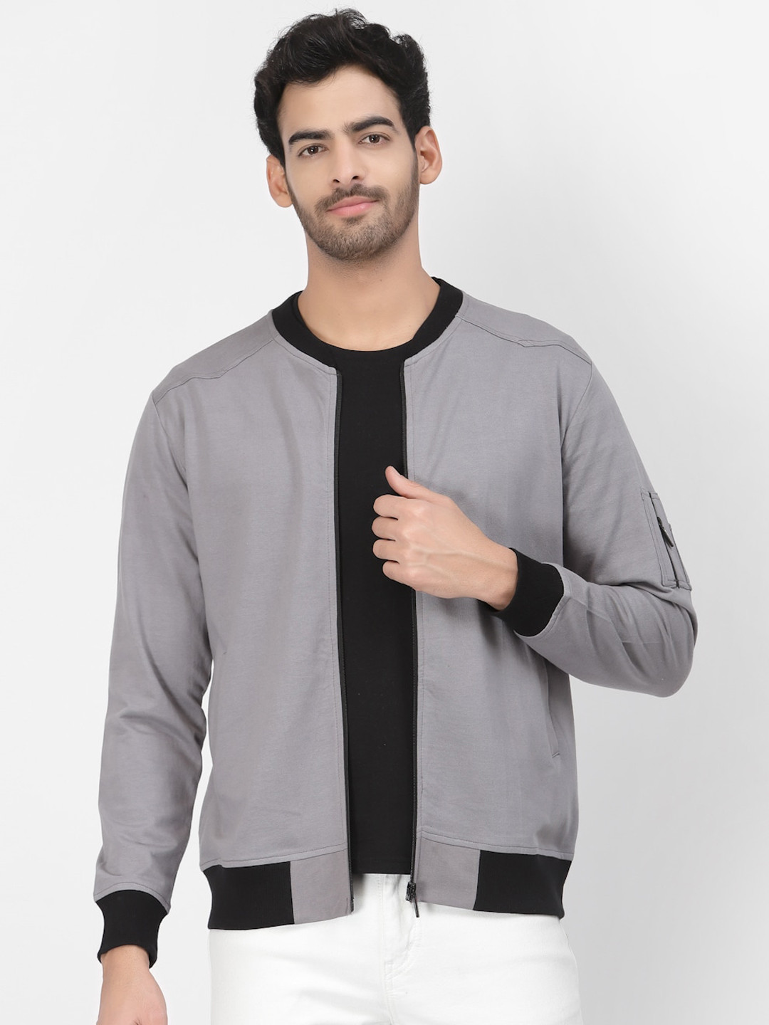 Buy PAUSE SPORT Men Fleece Lightweight Outdoor Bomber Jacket - Jackets ...