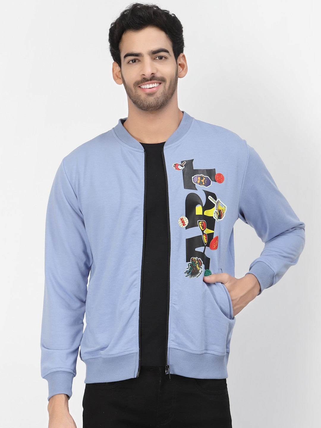 Buy PAUSE SPORT Men Fleece Lightweight Bomber Jacket - Jackets for Men ...