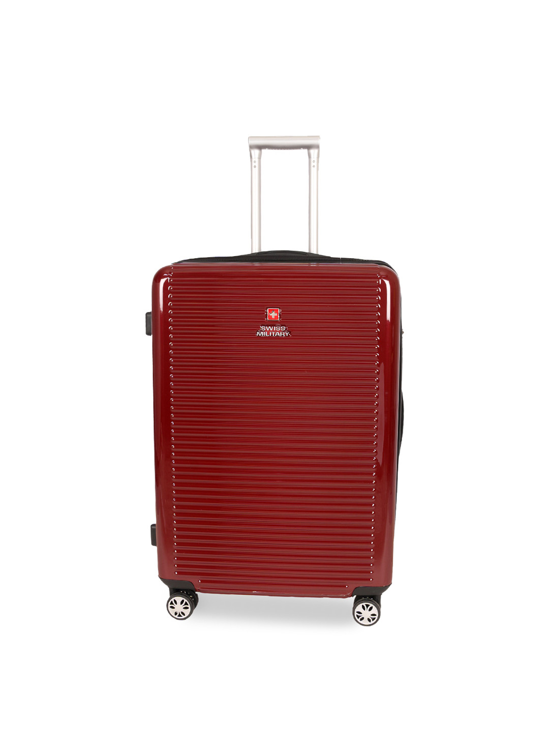 Buy SWISS MILITARY Unisex Red Grace Large Trolley Suitcase - Trolley ...