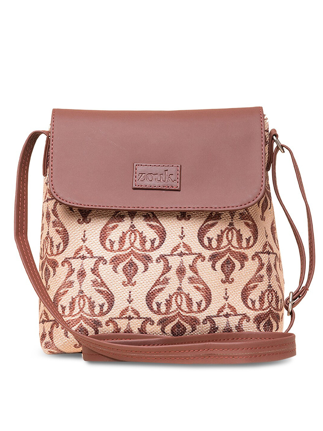 Buy ZOUK Ethnic Motifs Printed Structured Sling Bag - Handbags for ...