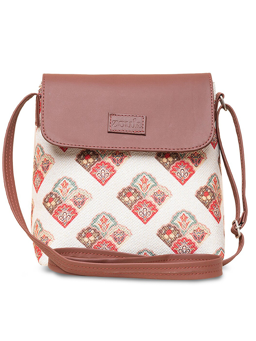 Buy ZOUK Ethnic Motifs Printed Structured Sling Bag - Handbags for ...
