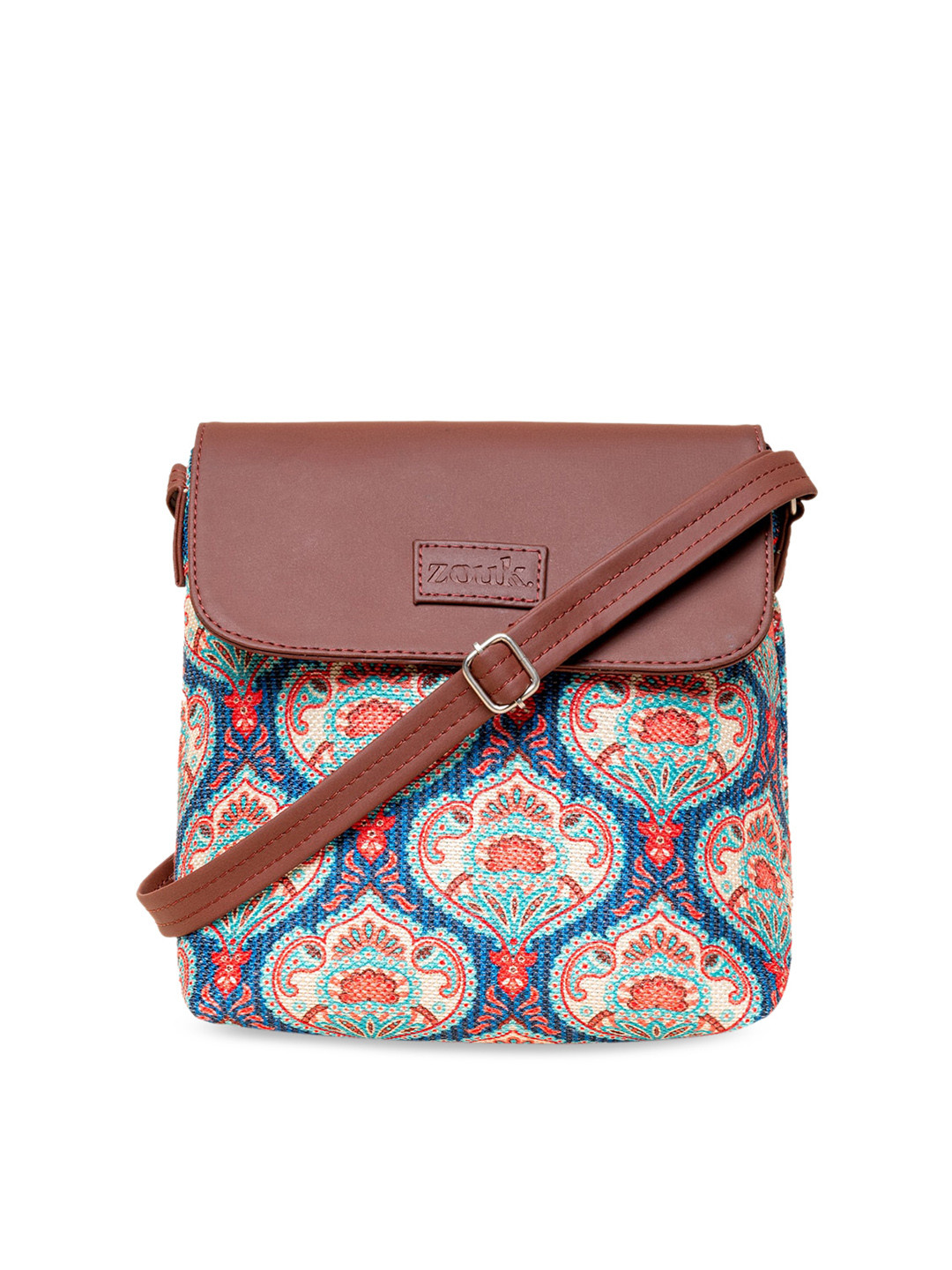 Buy ZOUK Ethnic Motifs Printed Structured Sling Bag - Handbags for ...