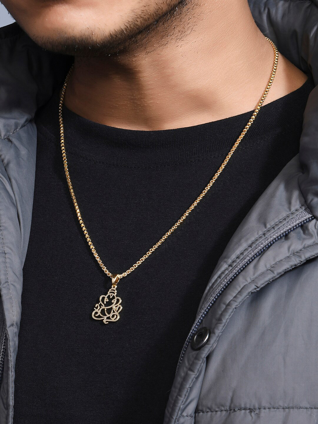 Buy The Bro Code Men Gold Toned Gold Plated Necklace - Necklace And ...