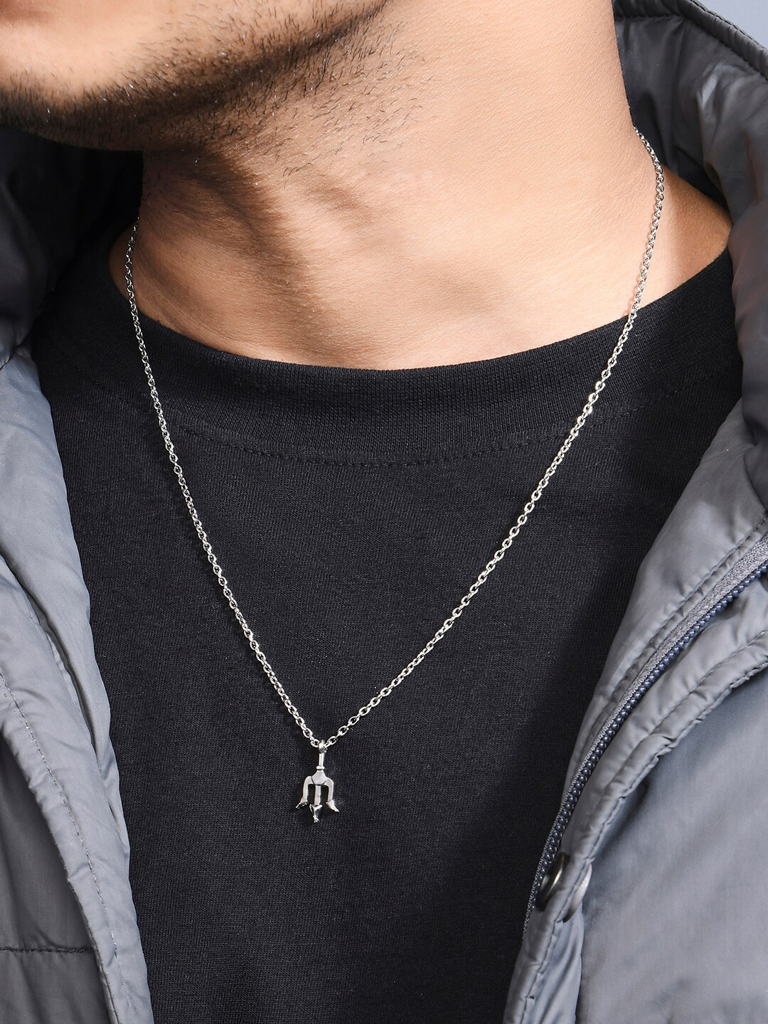 Buy The Bro Code Men Silver Toned Silver Plated Chain - Necklace And ...