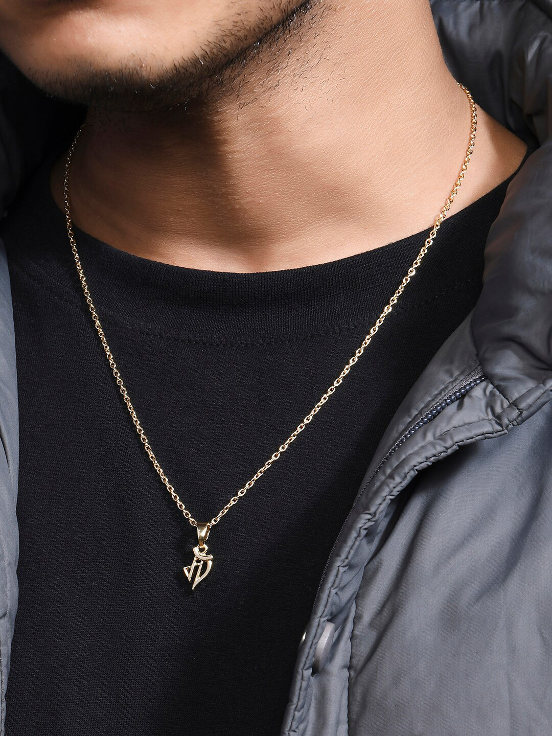 Buy The Bro Code Men Gold Toned Gold Plated Necklace - Necklace And ...