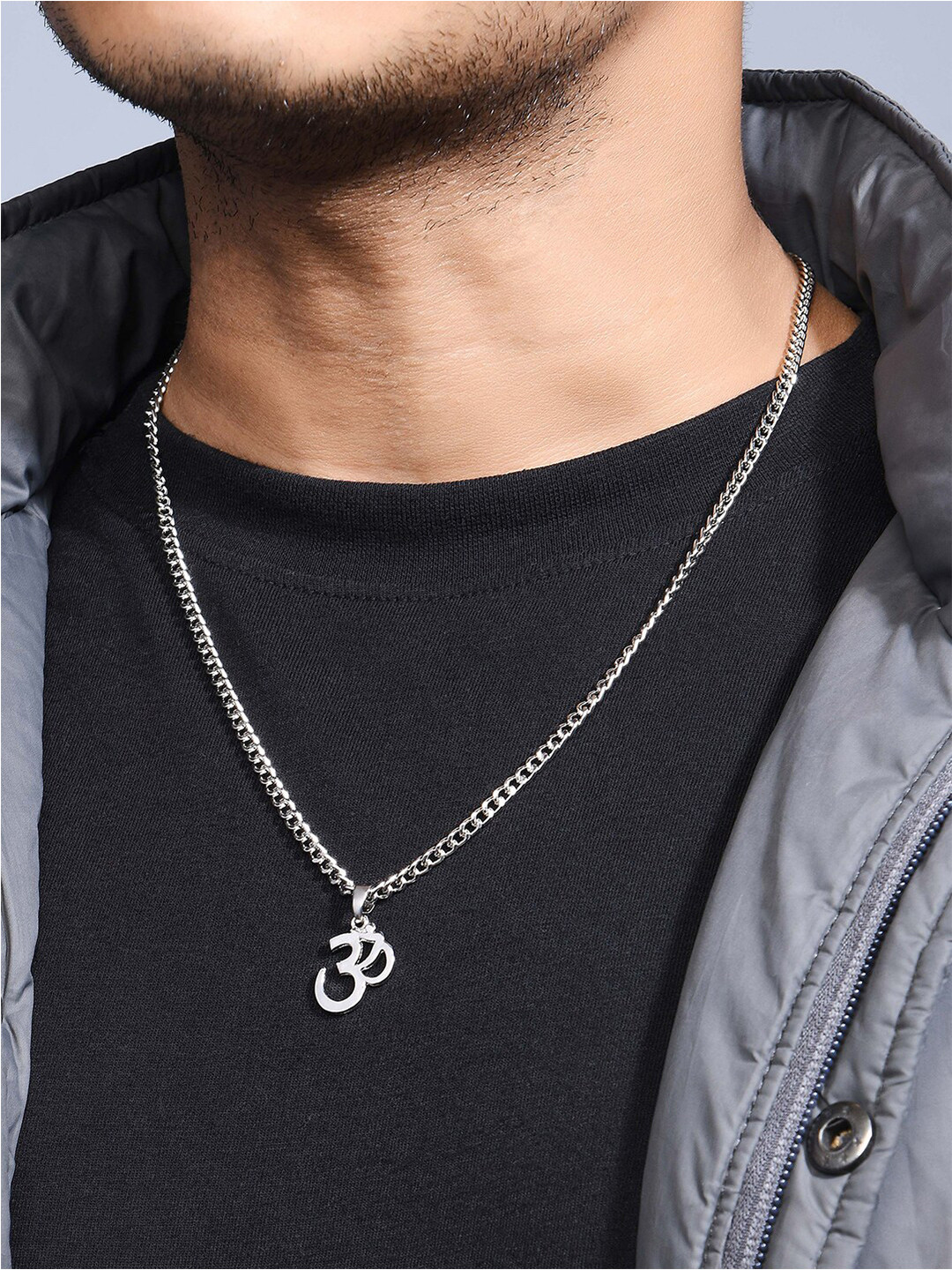 Buy The Bro Code Men Silver Toned Silver Plated Necklace - Necklace And ...