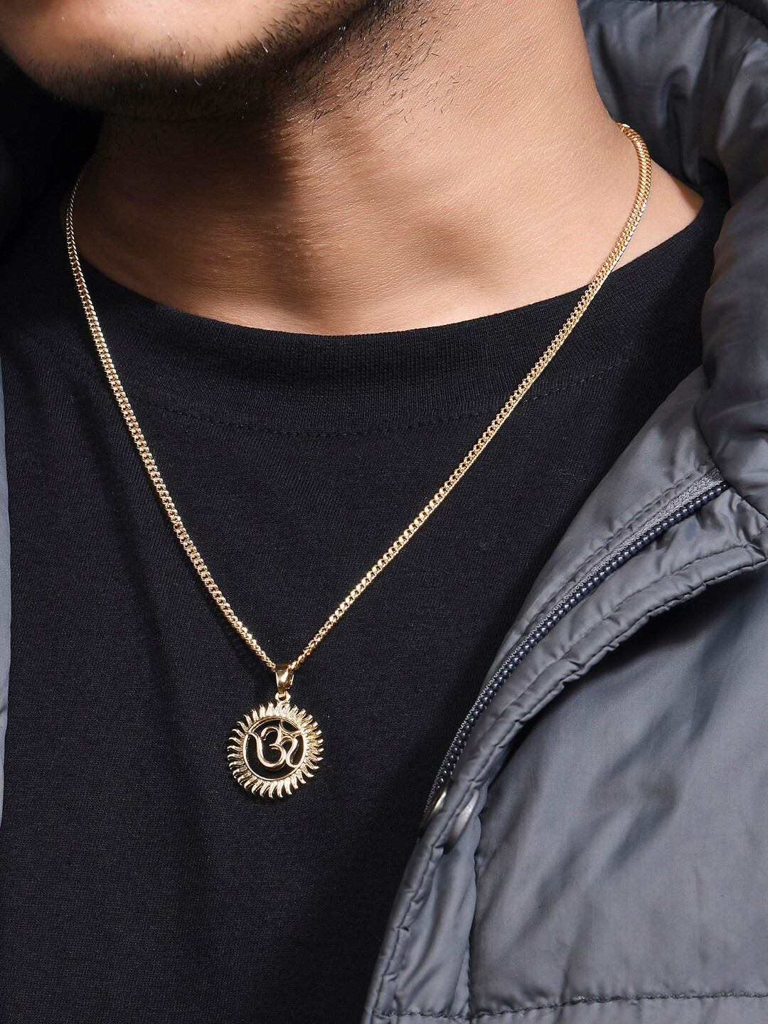 Buy The Bro Code Men Gold Toned Gold Plated Necklace - Necklace And ...