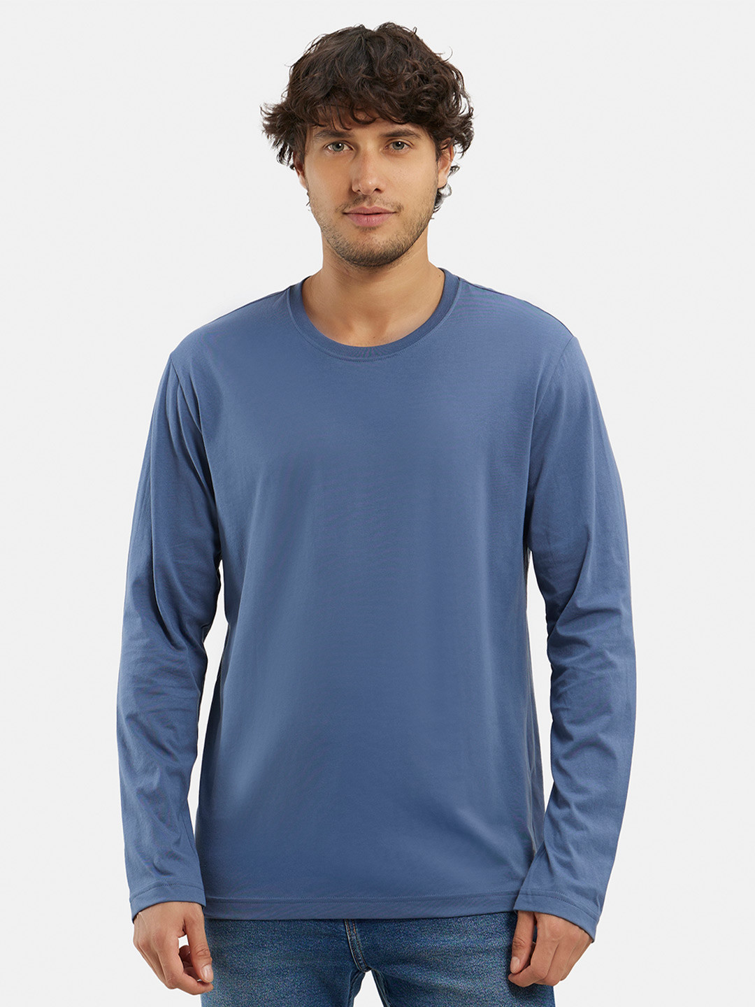 Buy Jockey Super Combed Cotton Rich Solid Round Neck Full Sleeve Tshirt ...