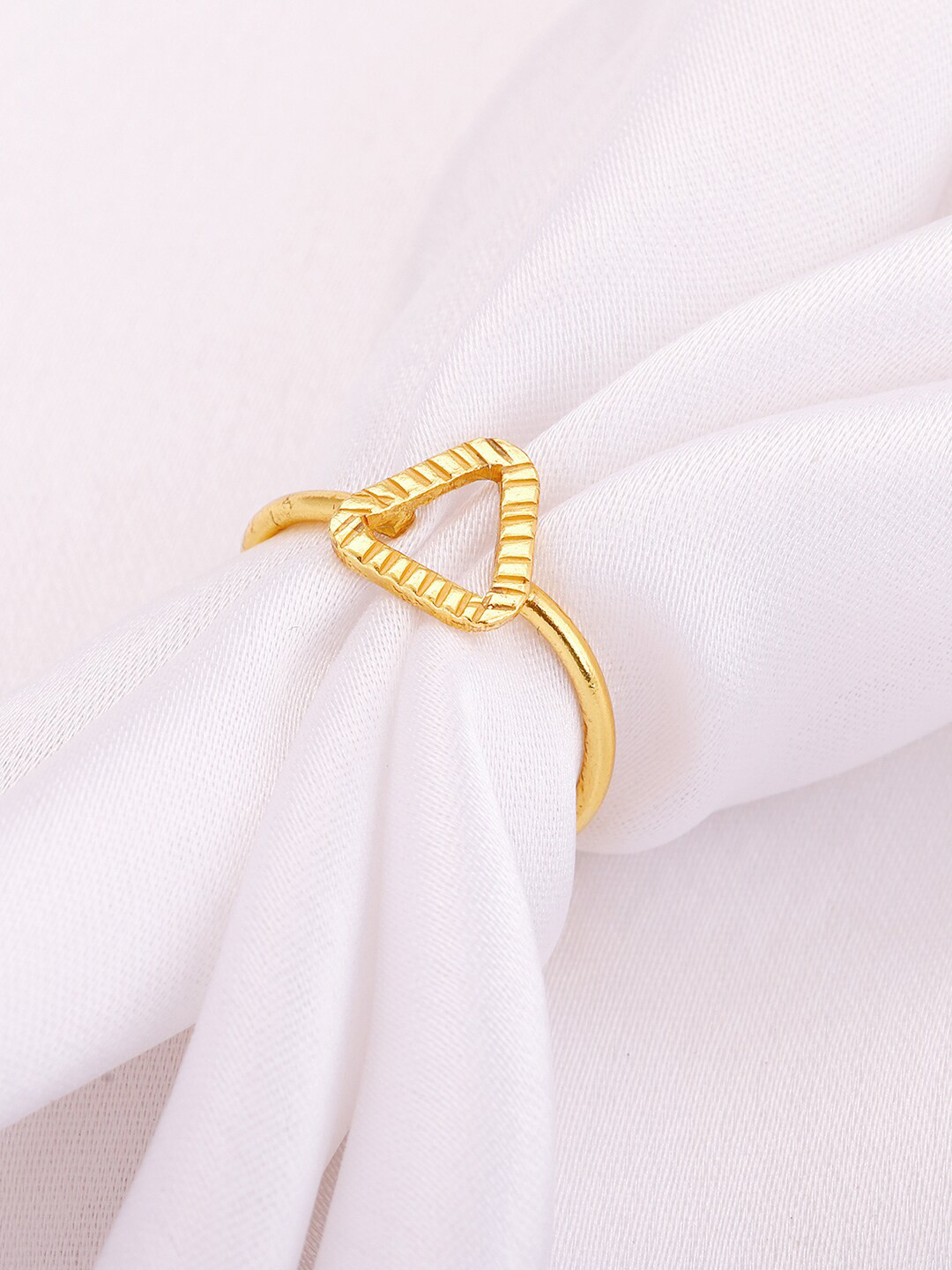 Buy GIVA Gold Plated 925 Sterling Silver Triangle Finger Ring - Ring ...