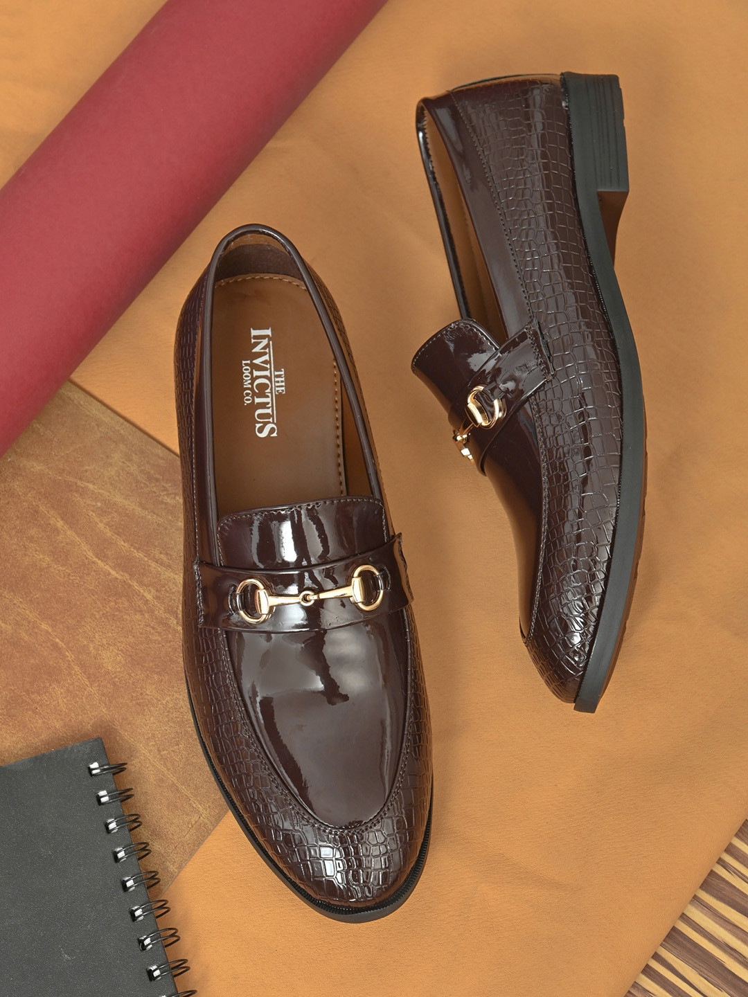 Buy INVICTUS Men Textured Formal Loafers - Formal Shoes for Men ...