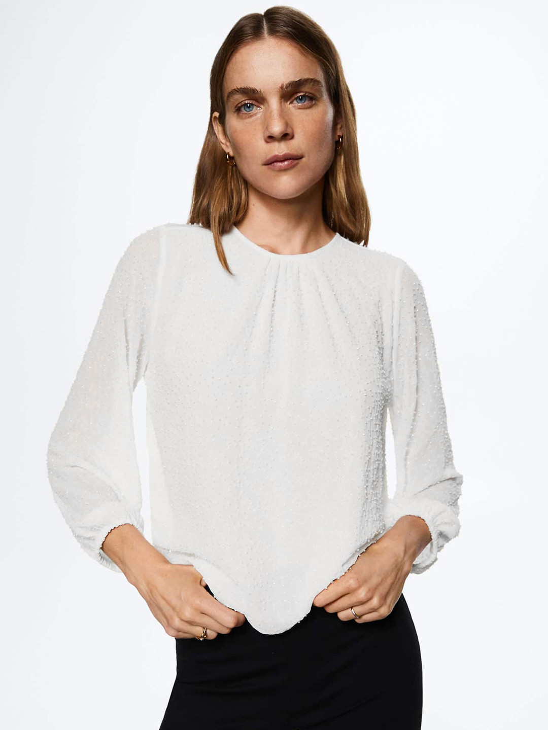 Buy MANGO Embellished Studded Top - Tops for Women 21322606 | Myntra