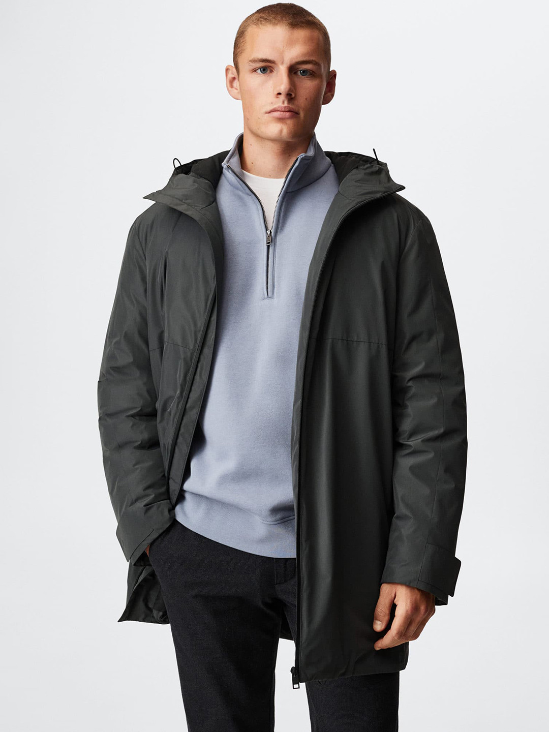 Buy MANGO MAN Longline Padded Jacket - Jackets for Men 21322702 | Myntra