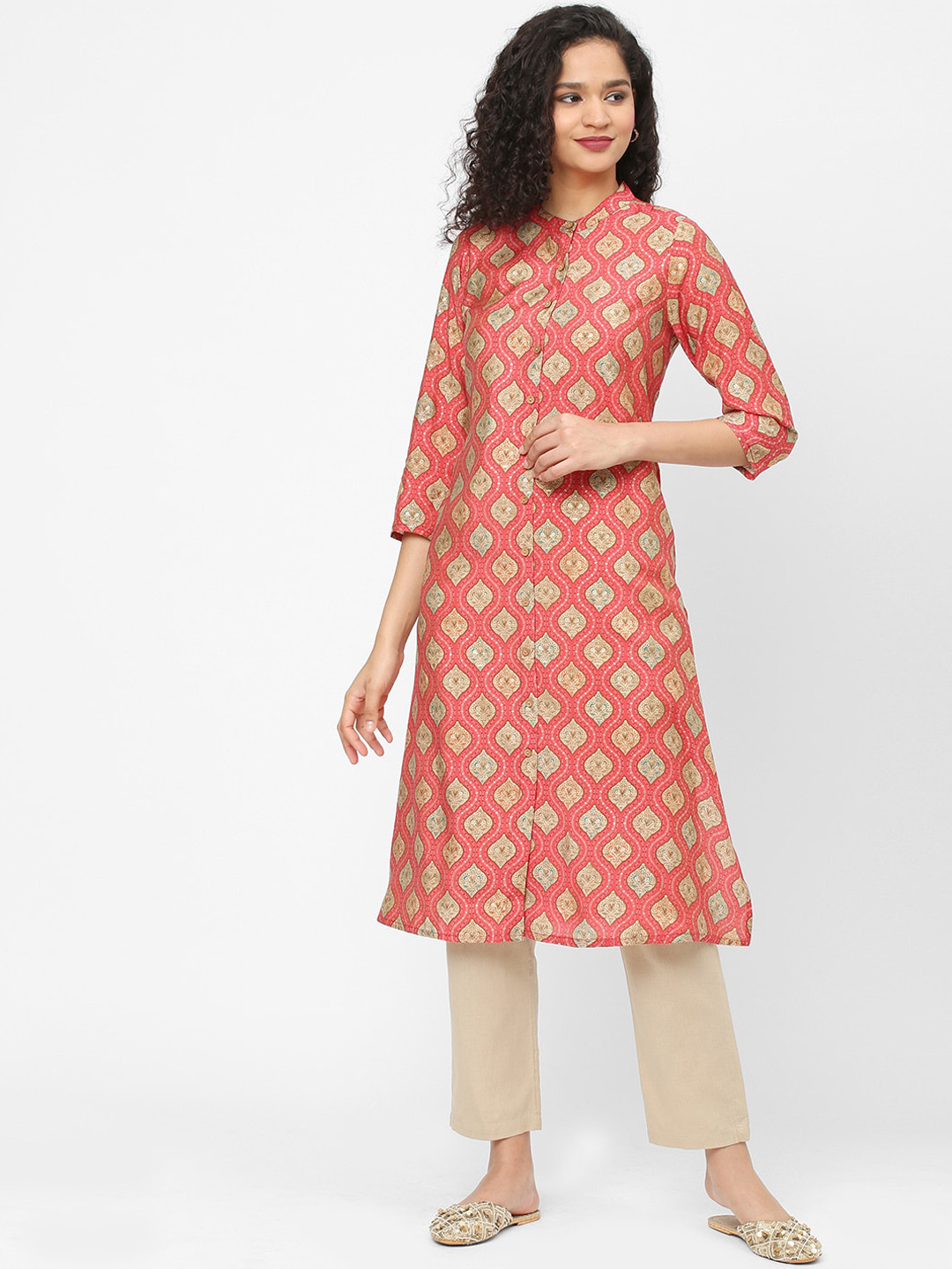 Buy Fusion Beats Ethnic Motifs Printed Kurta - Kurtas for Women ...