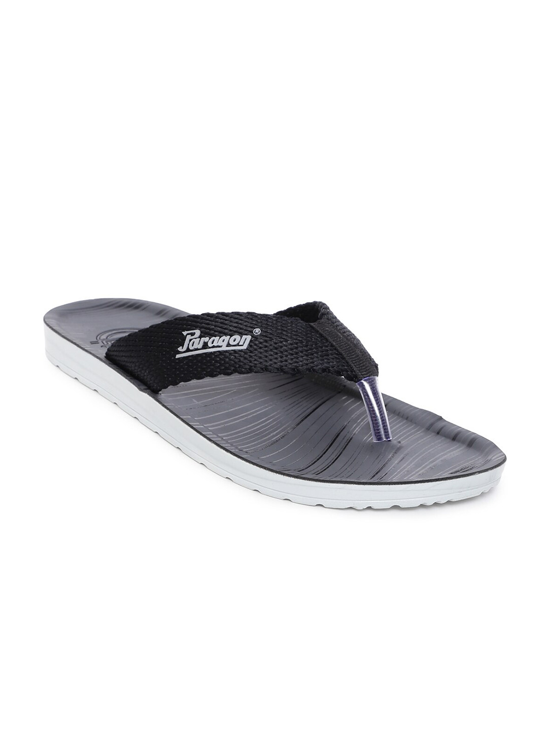 Buy Paragon Men Black Printed Thong Flip Flops - Flip Flops for Men ...