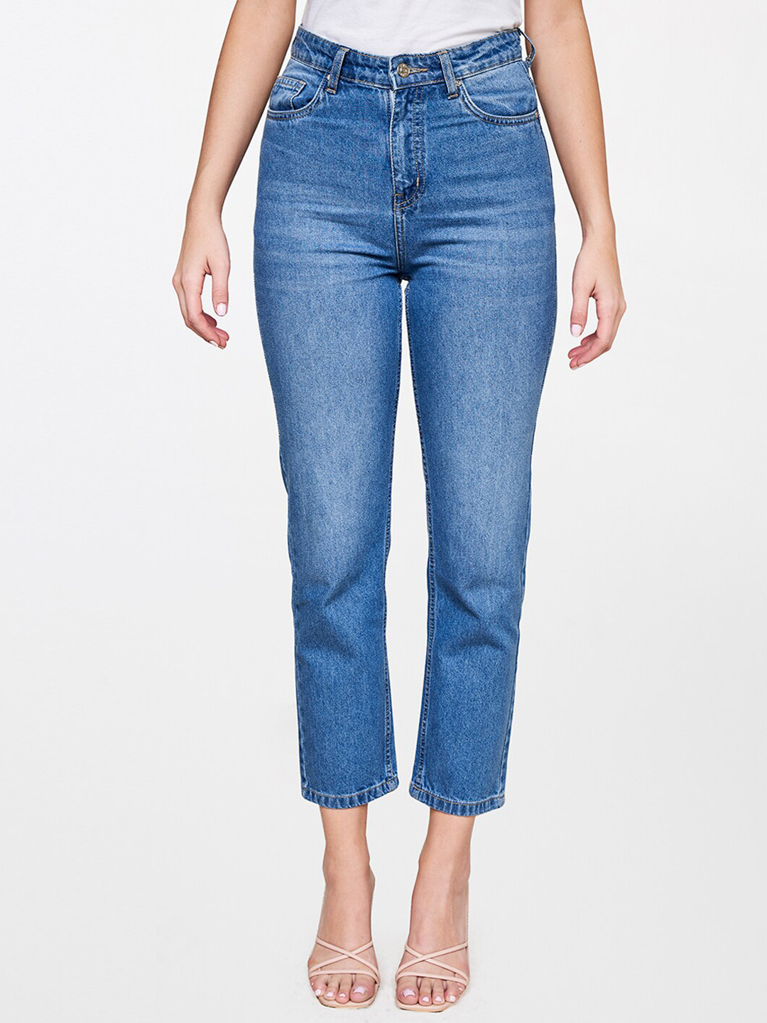 Buy AND Women Mom Fit Cotton Trousers - Trousers for Women 21331388 ...