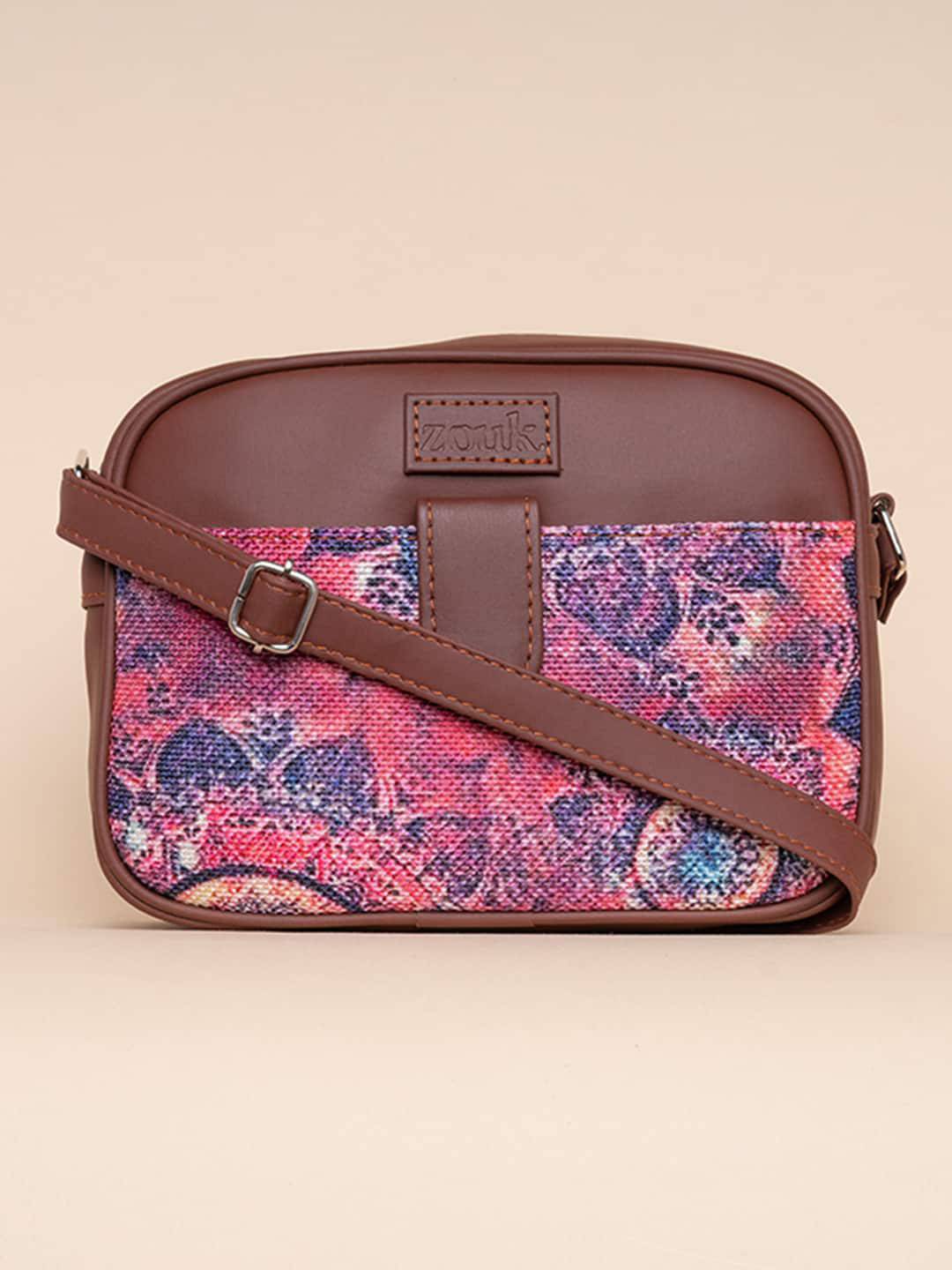 Buy ZOUK Ethnic Motifs Printed Structured Sling Bag - Handbags for ...