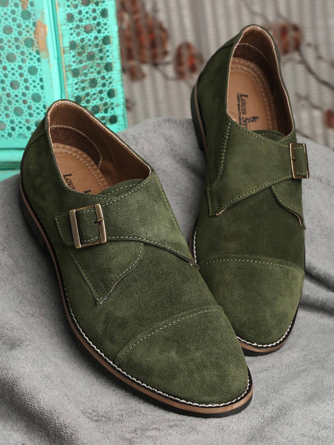 Buy LOUIS STITCH Men Italian Suede Leather Monks - Casual Shoes for Men ...